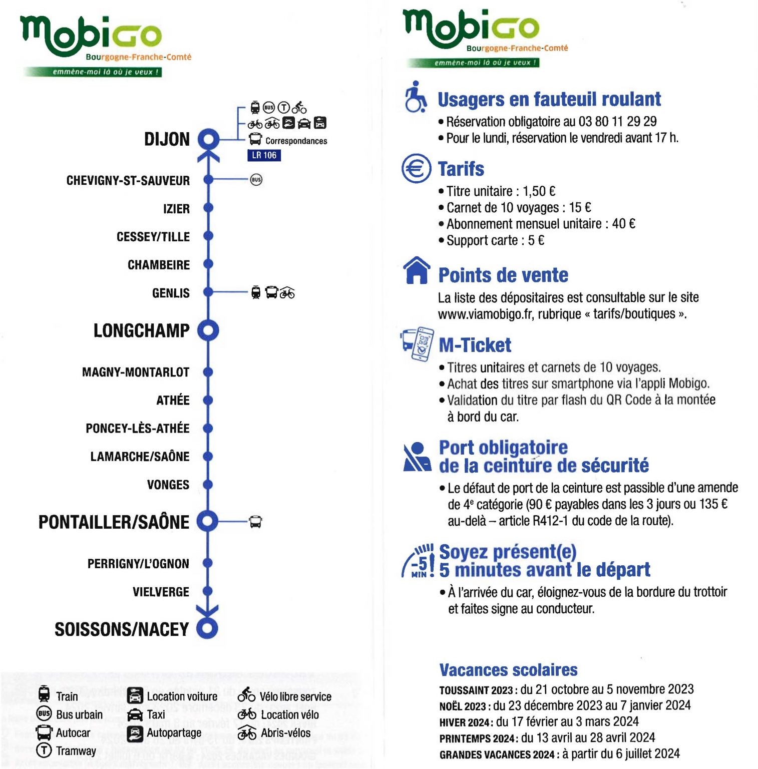 Mobigo, nouveaux horaires. - Soissons-Sur-Nacey